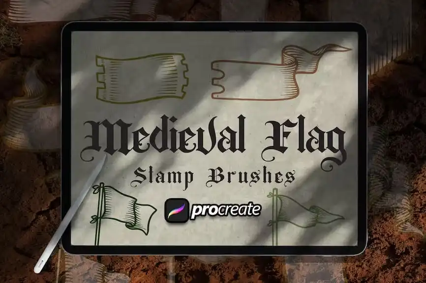 Medieval Heraldic Brush Stamp Procreate - Free Download