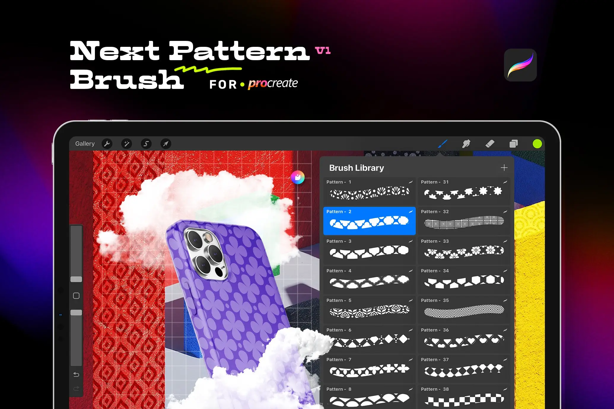 Next Pattern V1 Procreate Brushes Set - Brushes Pack
