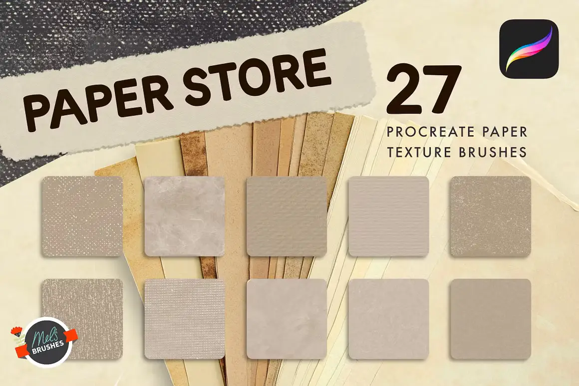 Paper Store Procreate Paper Textures - Brushes Pack
