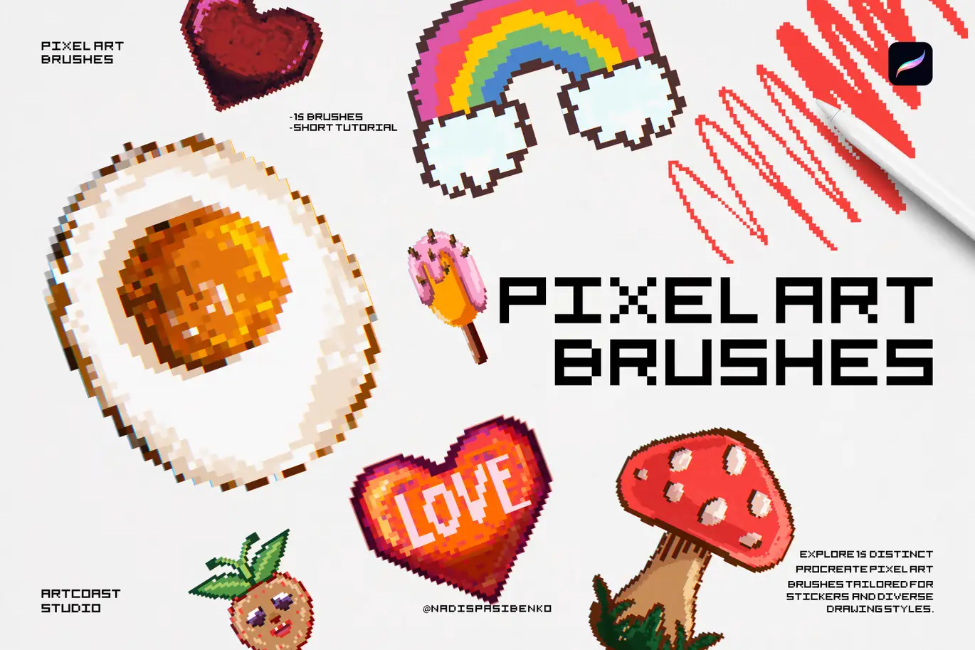 Pixel Art Procreate Brushes Free Download