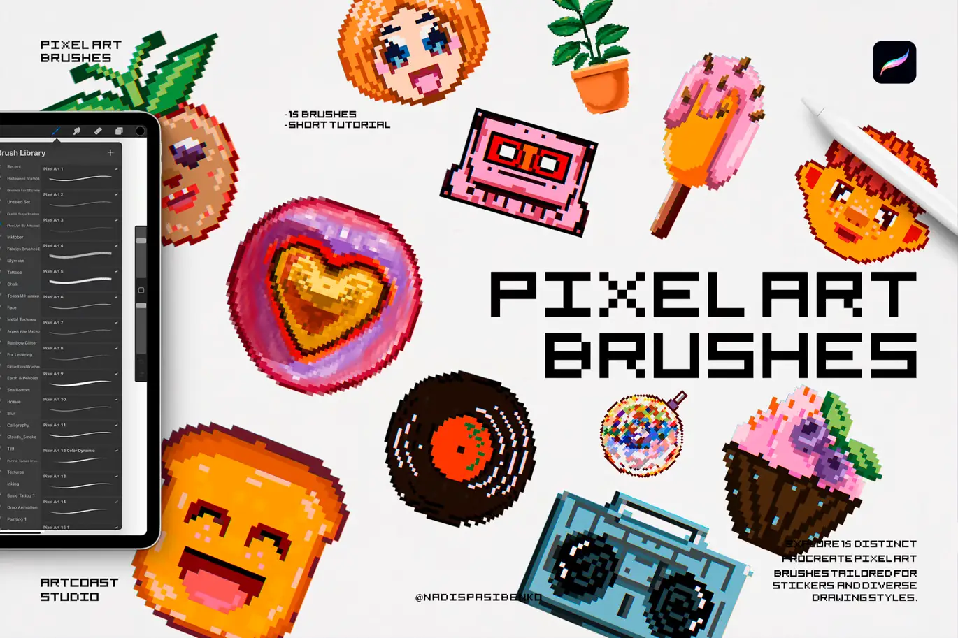Pixel Art Procreate Brushes Free Download