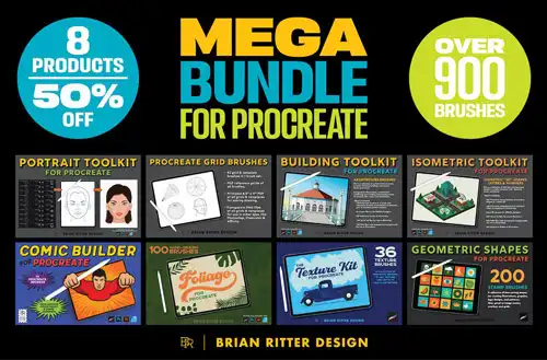 The Ultimate Procreate Master Bundle by Brian Ritter Design Free Download