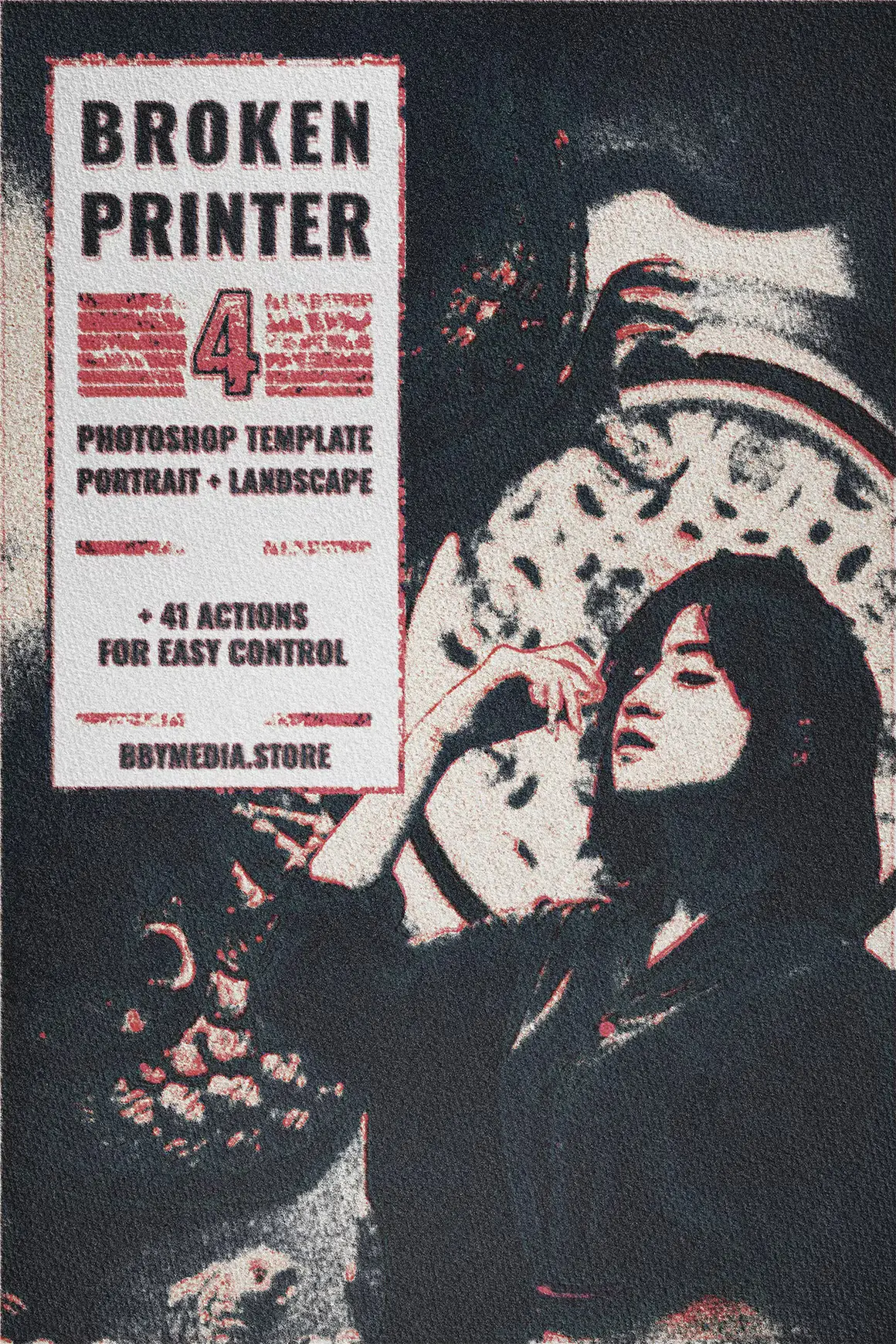 Broken Printer 4 PSD Template - Free Download