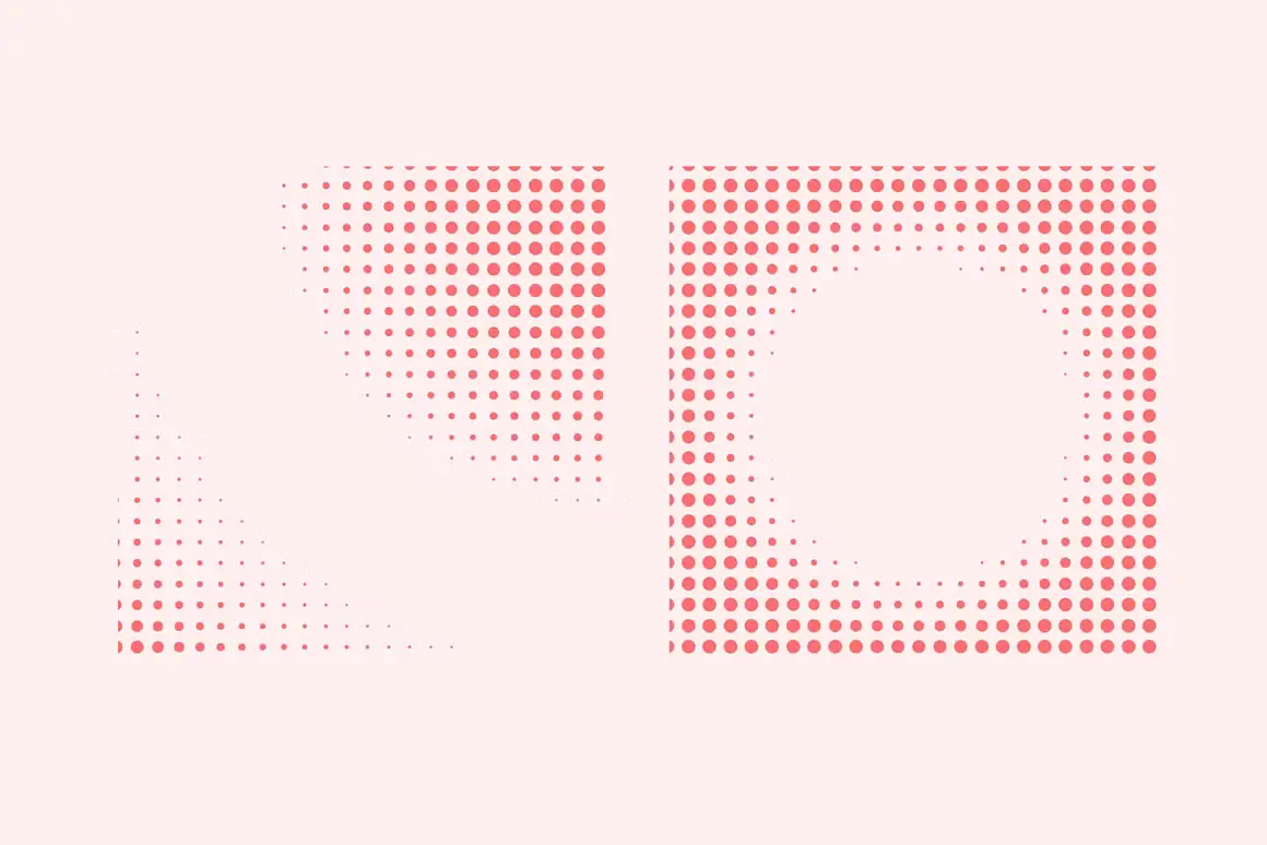 100 Halftone Brush Shape Design - Free Download