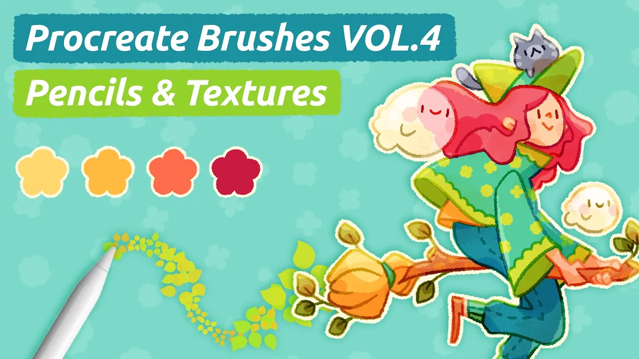 Procreate Brushes VOL.4 - Pencils & Textures - Free Download
