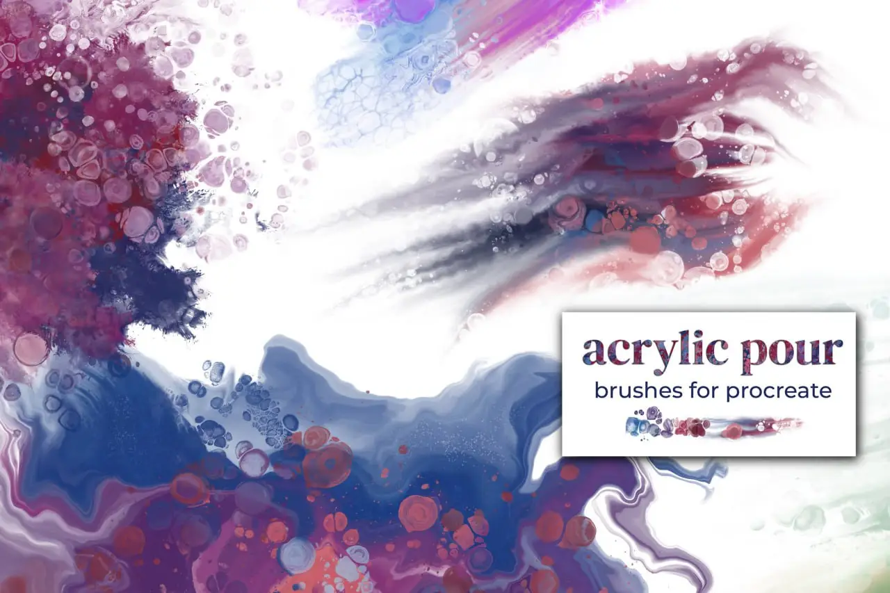 Acrylic Pour Brushes for Procreate - Free Download