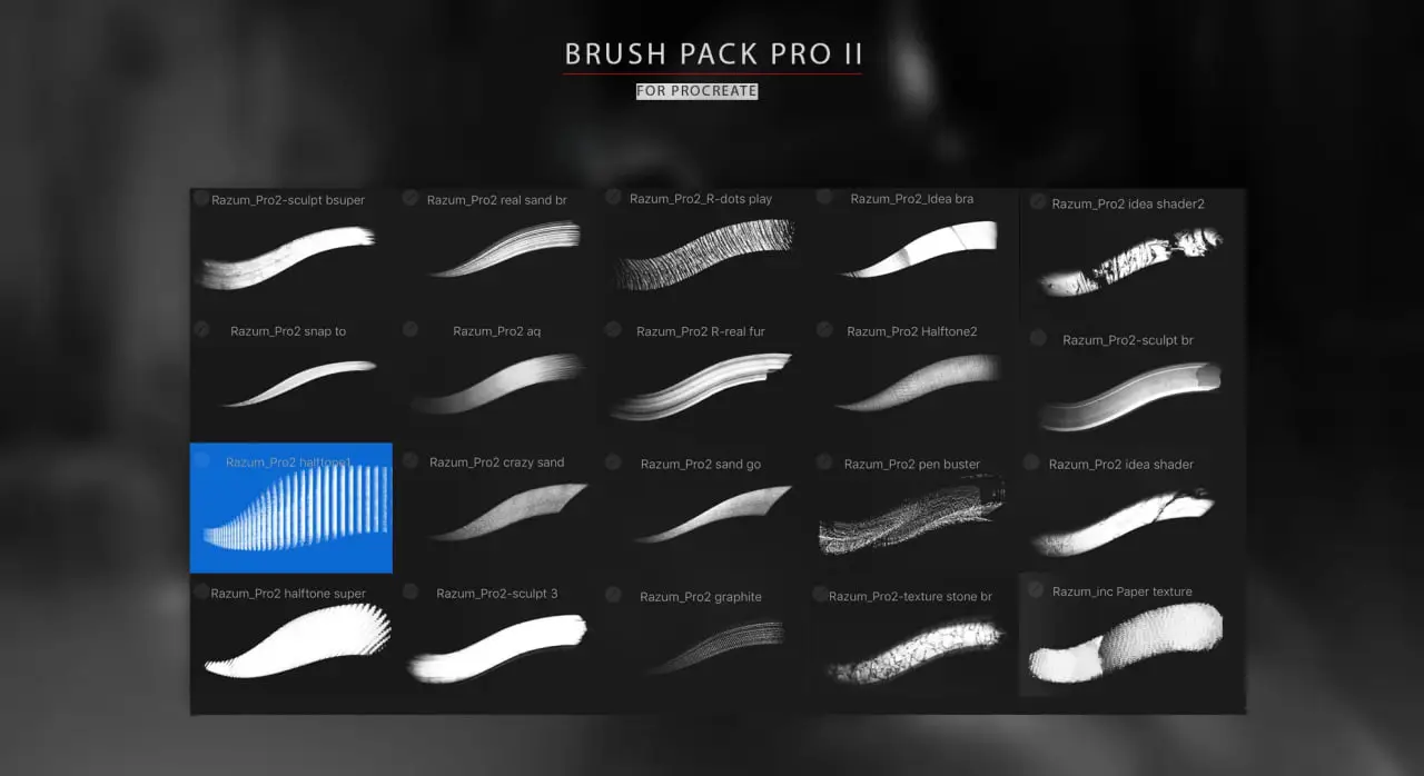 BRUSH PACK PRO II for PROCREATE 5 Free Download