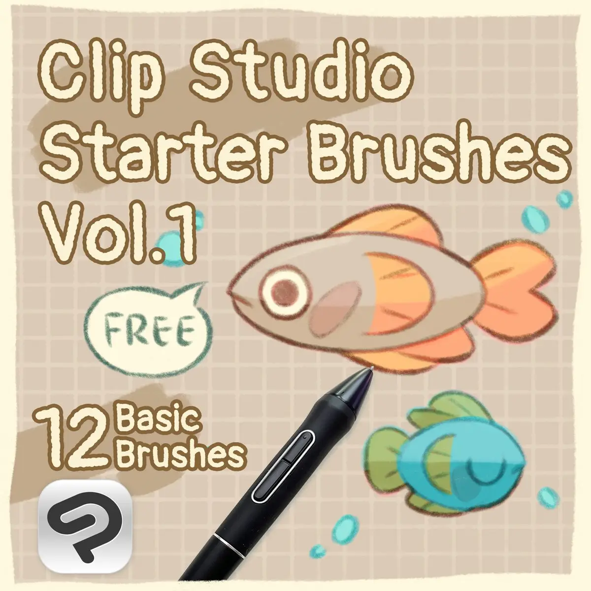 Clip Studio Starter Brushes Vol.1 FREE CSP brushes Free Download