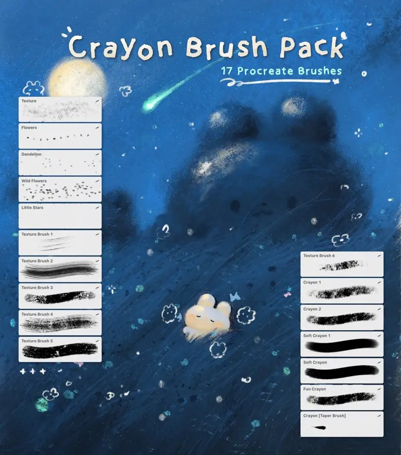 Crayon Brush Pack (Procreate) Free Download