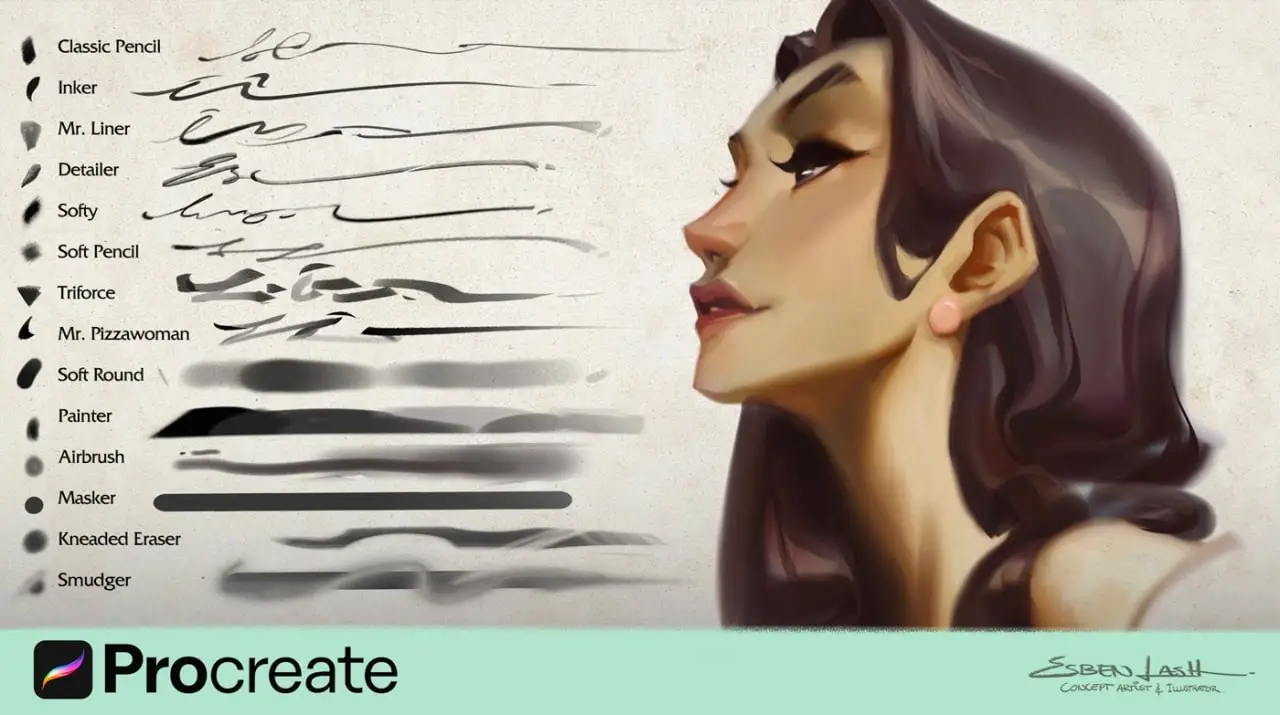 Esben Lash Procreate Brushpack Free Download