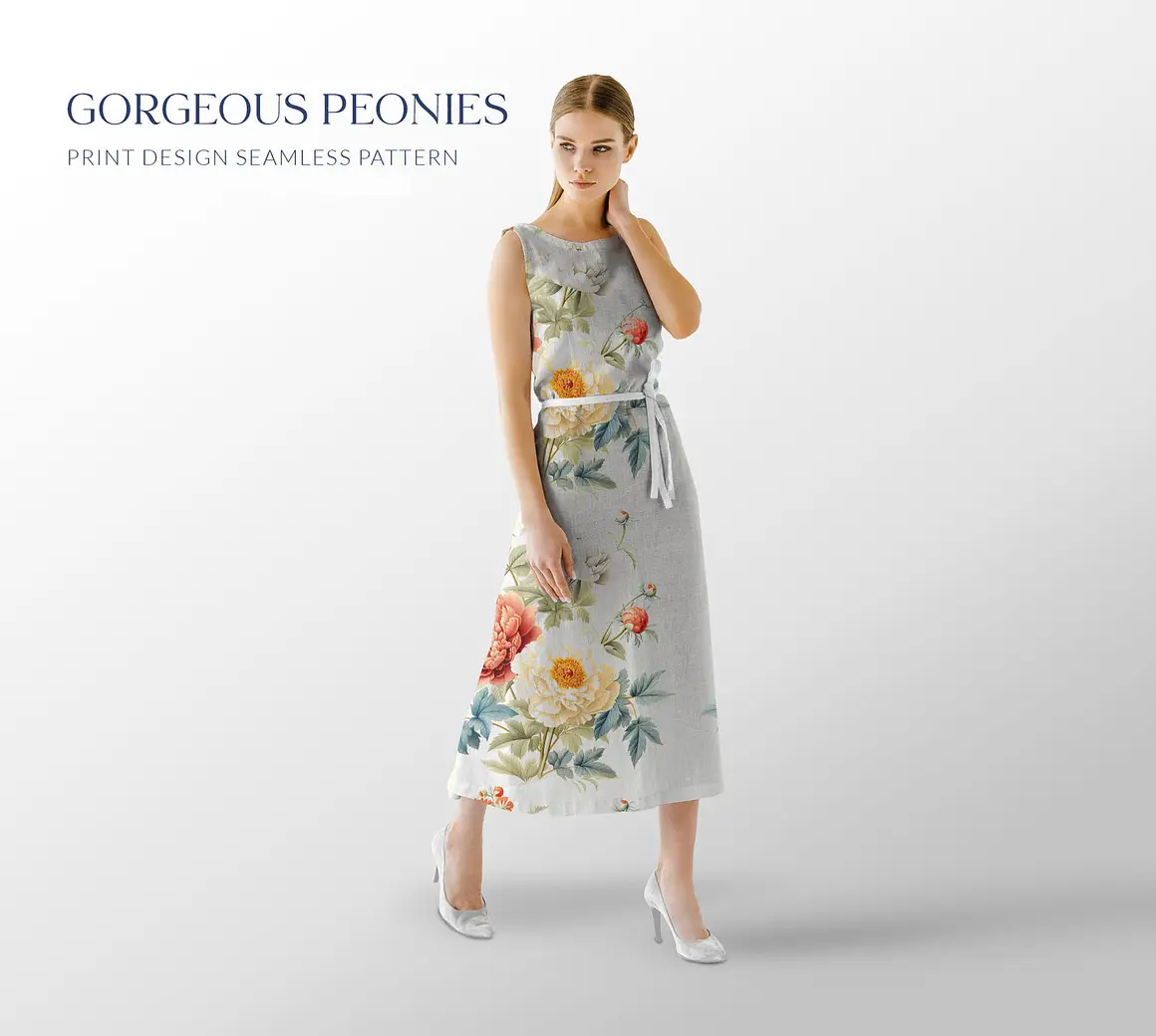 Gorgeous Peonies Print Patterns - Free Download