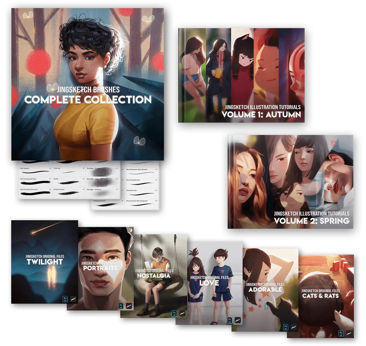 Jingsketch Tutorials Volume 1- Autumn - Free Download