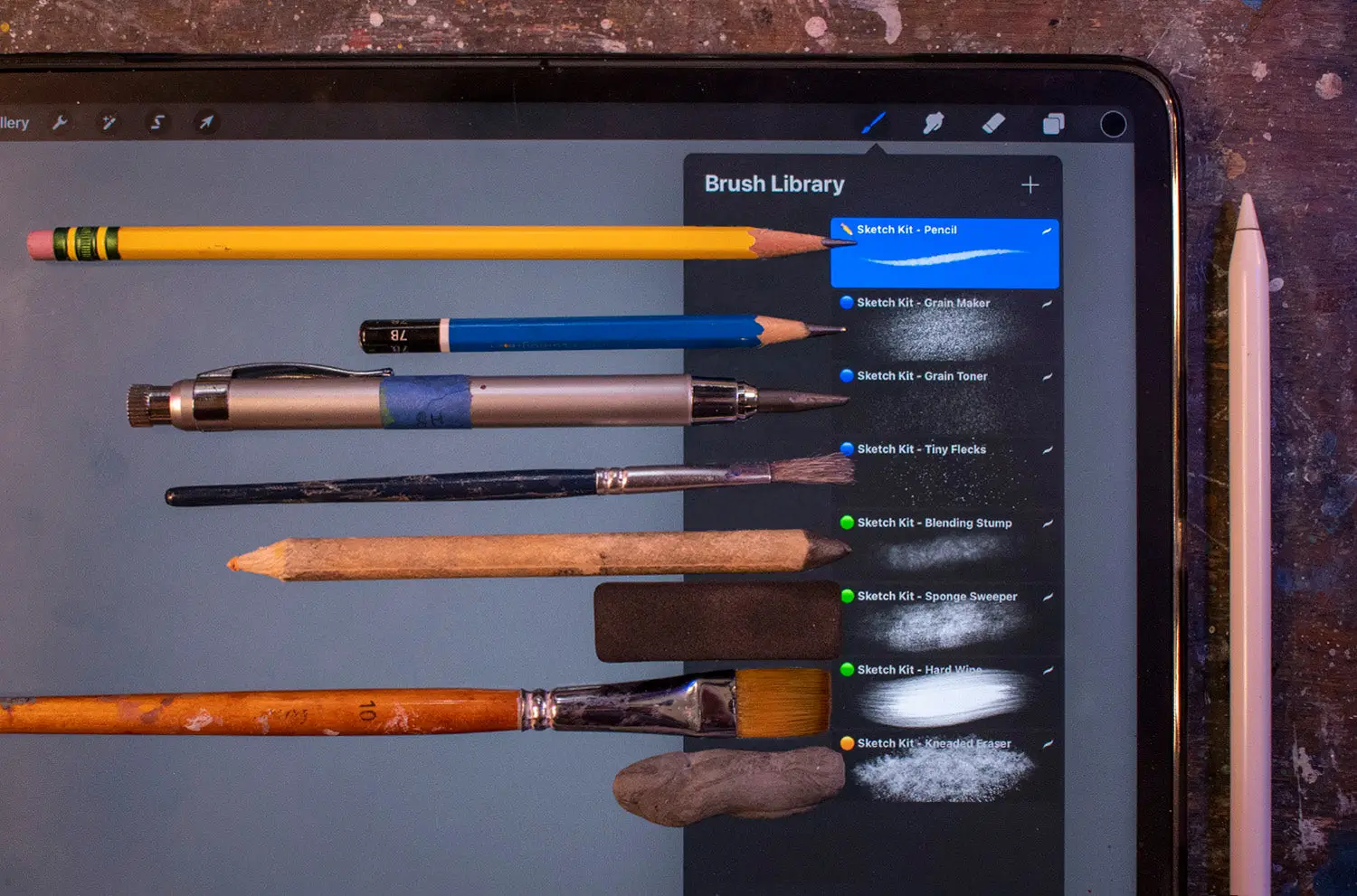 Nate's Sketch Kit - 8 Procreate Brushes - Free Download