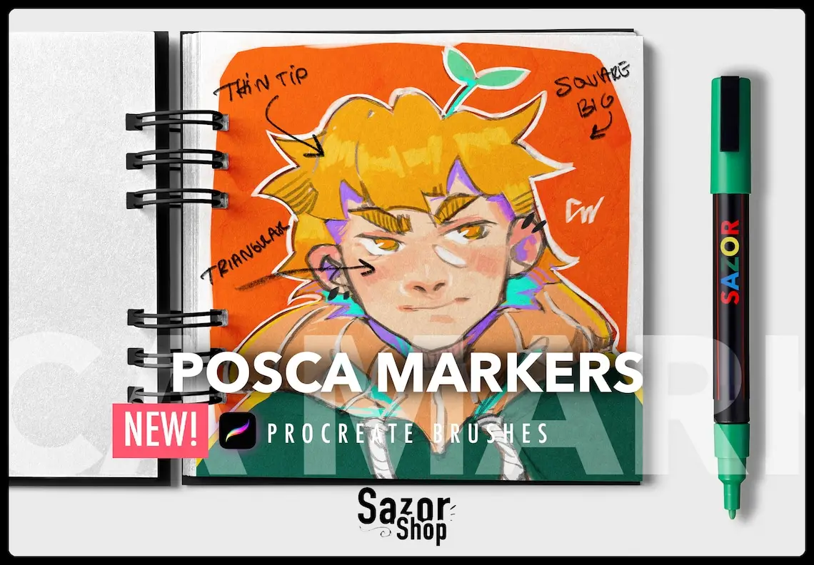 POSCA inspired Procreate Brushset - Free Download