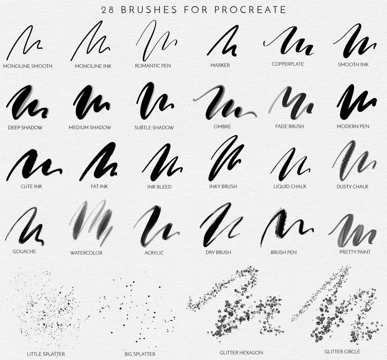 Procreate Lettering Brush Bundle + Bonus Textures Free Download