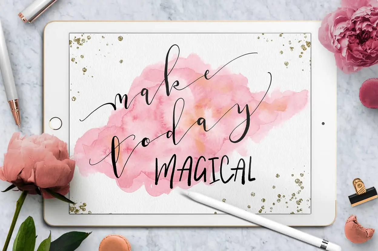 Procreate Lettering Brush Bundle + Bonus Textures Free Download