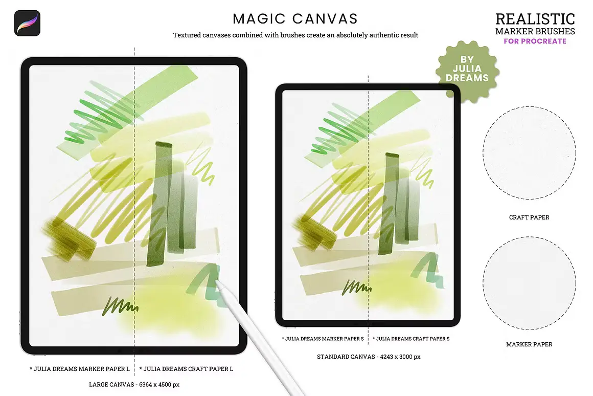 Realistic Marker Procreate Brushes Free Download
