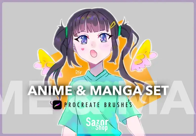 Sazor Anime & Manga for illustration - Brushes Pack