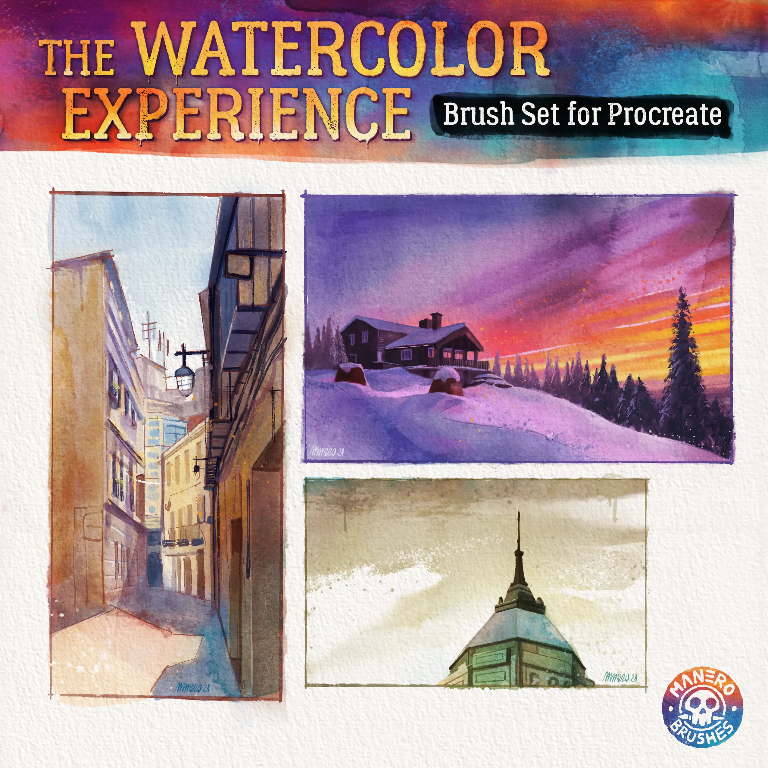 The Watercolor Experience Brush Set for Procreate Free Download