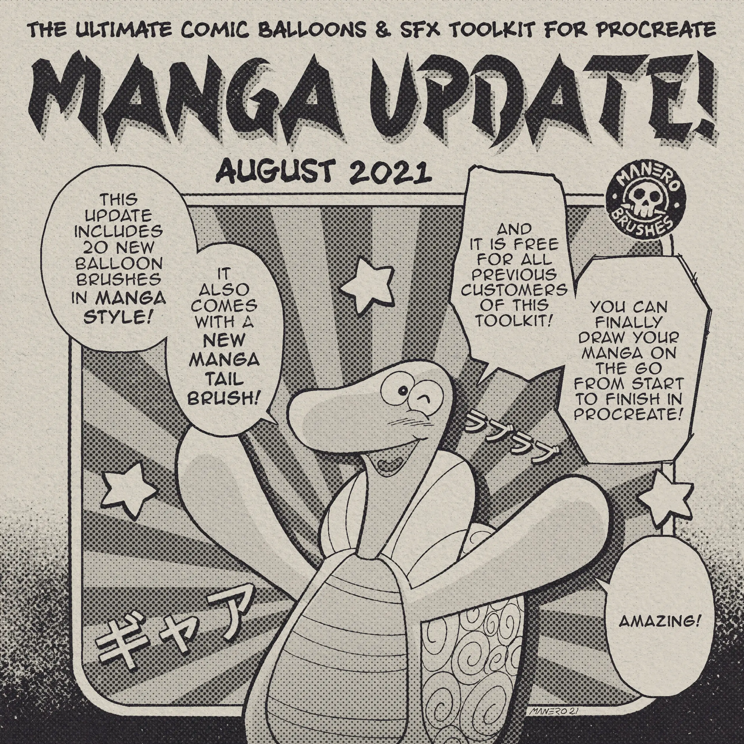 Ultimate Dynamic Comic Panels, Balloons and SFX Toolkit for Procreate ...