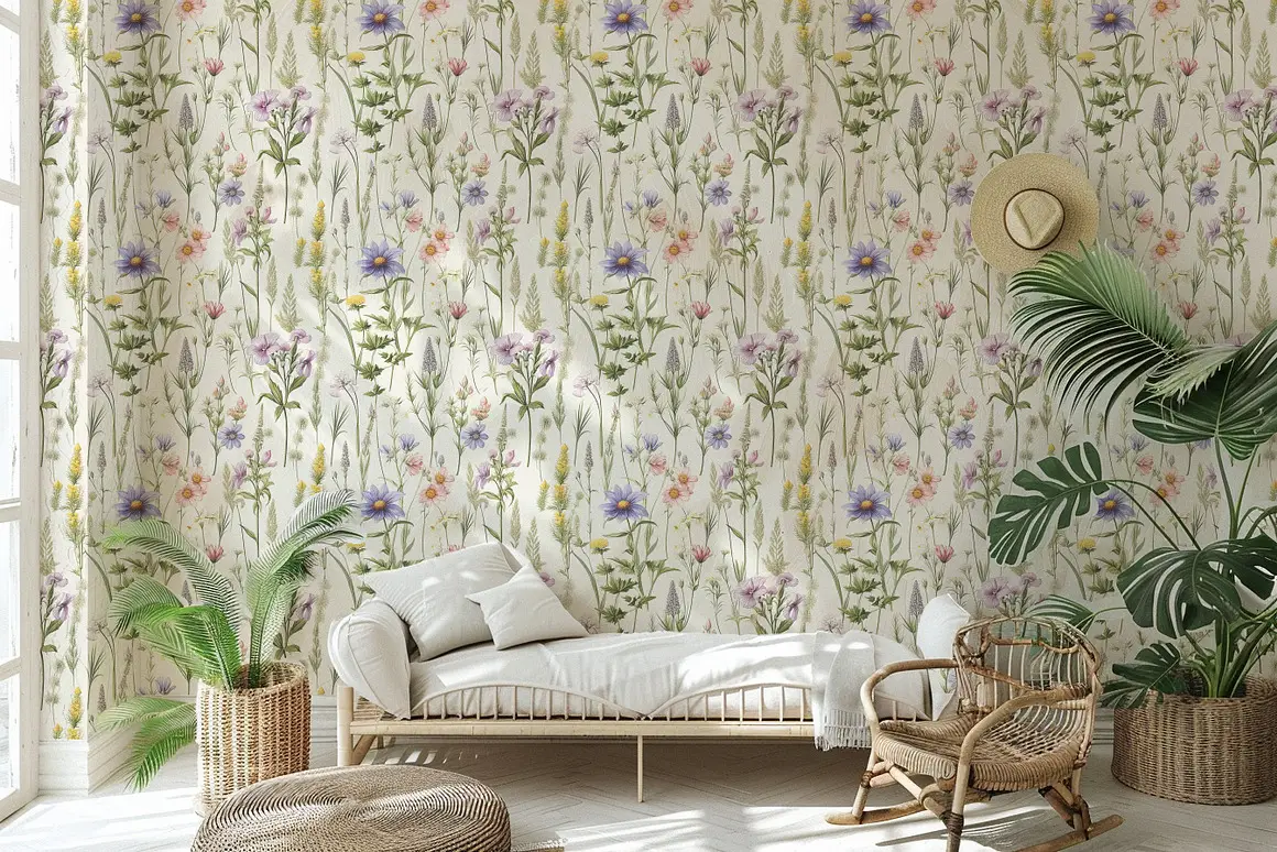 Wildflowers Print Seamless Patterns - Free Download