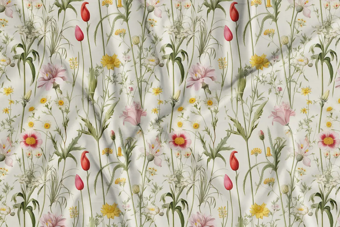 Wildflowers Print Seamless Patterns - Free Download
