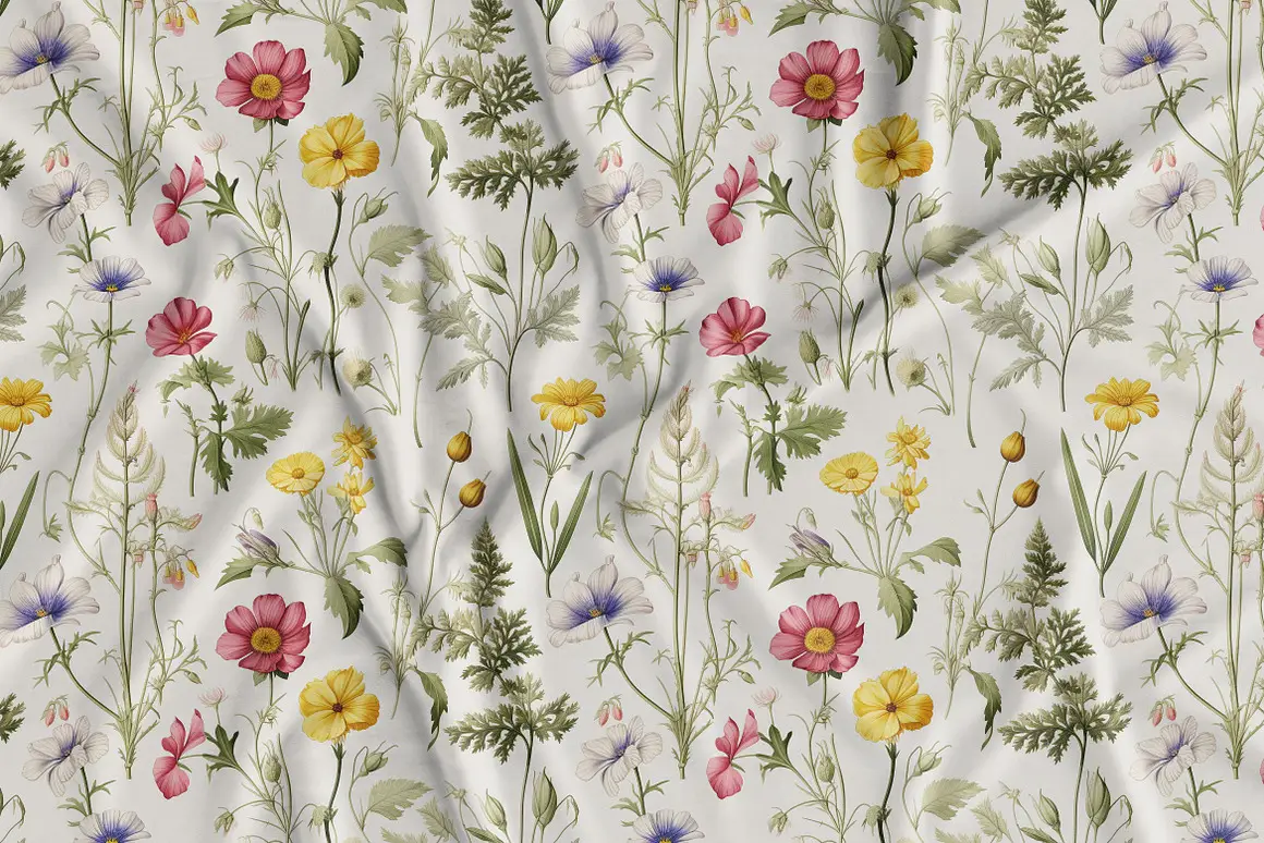 Wildflowers Print Seamless Patterns - Free Download