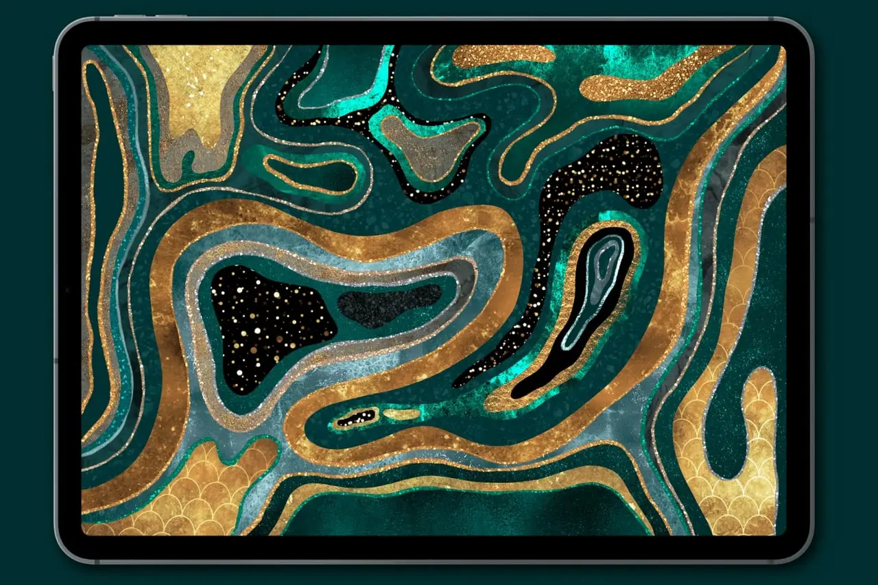 Procreate Sparkly & Metallic Effect Brushes - Free Download