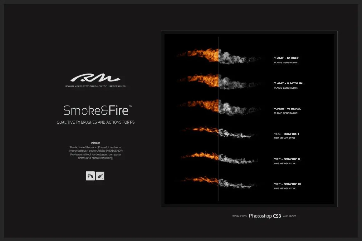 RM Smoke & Fire (PS brushes) - Brushes Pack