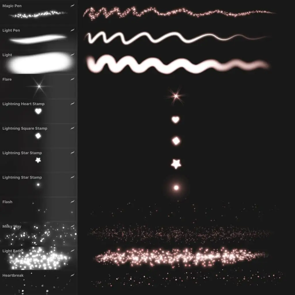 Sparkle Brush Set for Procreate - Brushes Pack