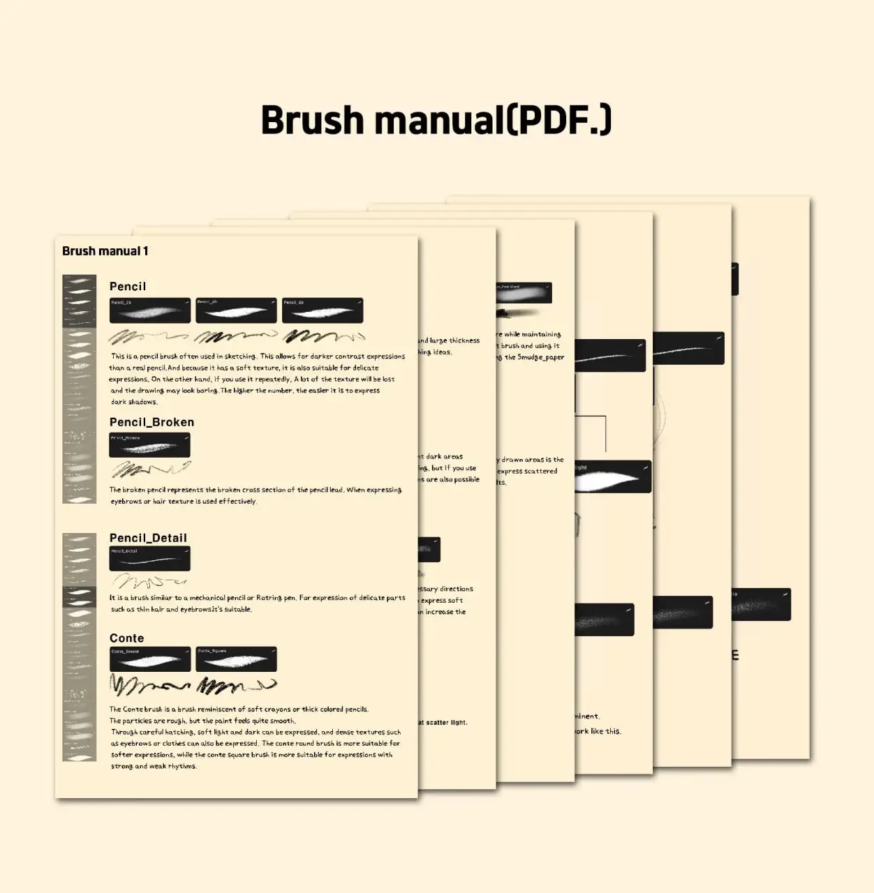 20 Sketch Pencil Brushes for Procreate Free Download