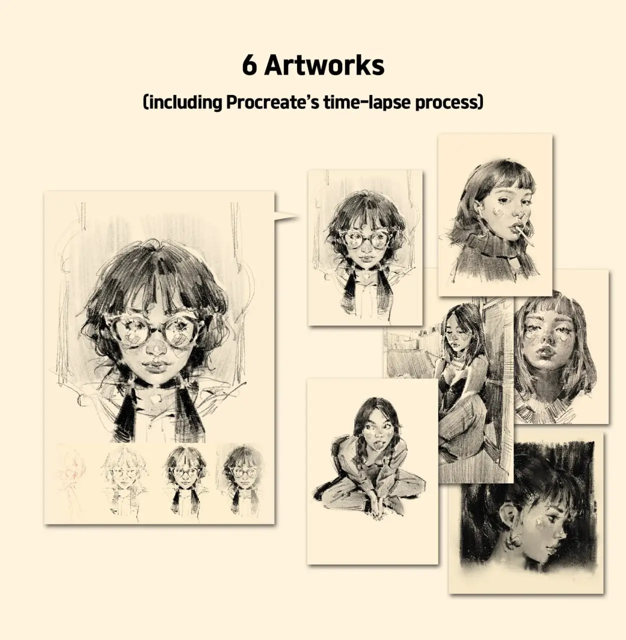 20 Sketch Pencil Brushes for Procreate Free Download