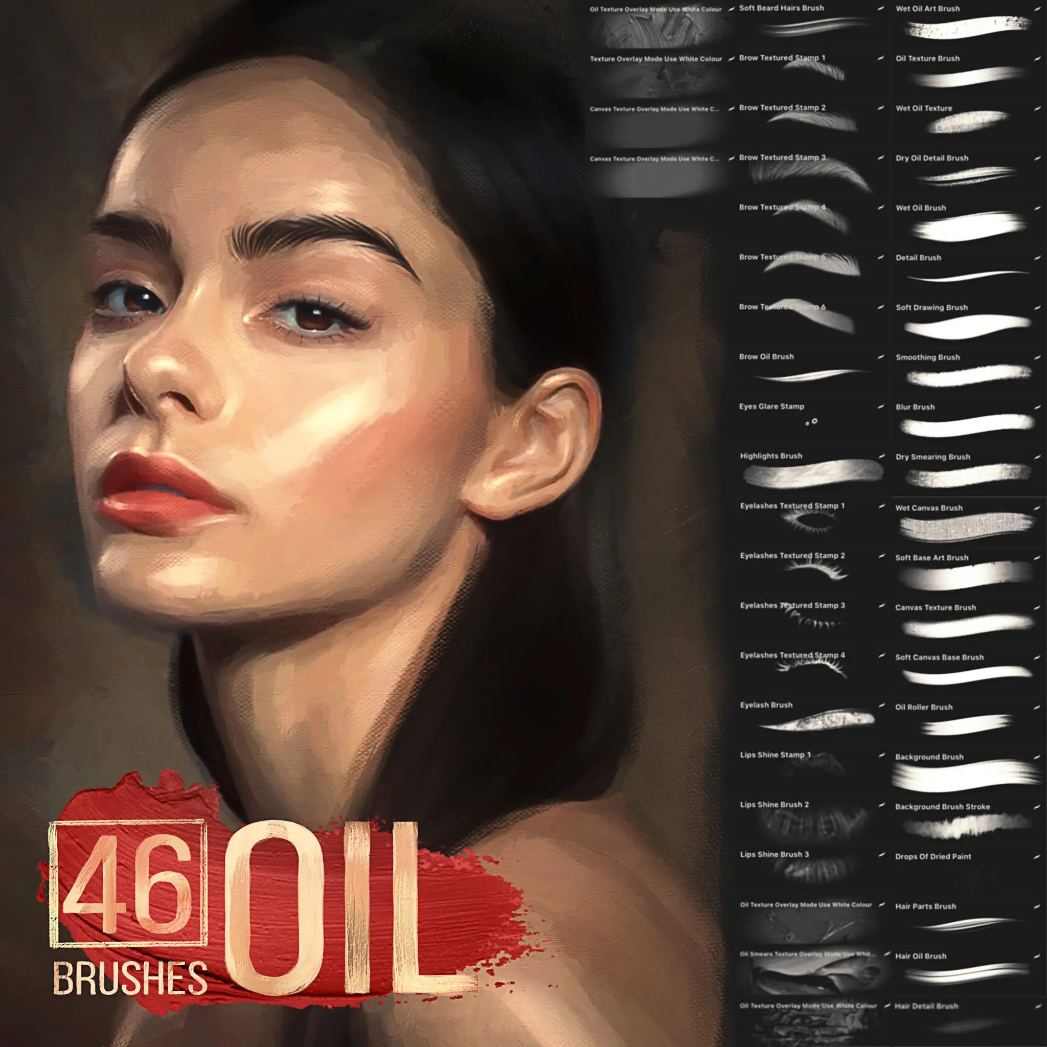 46 oil brushes procreate - Free Download