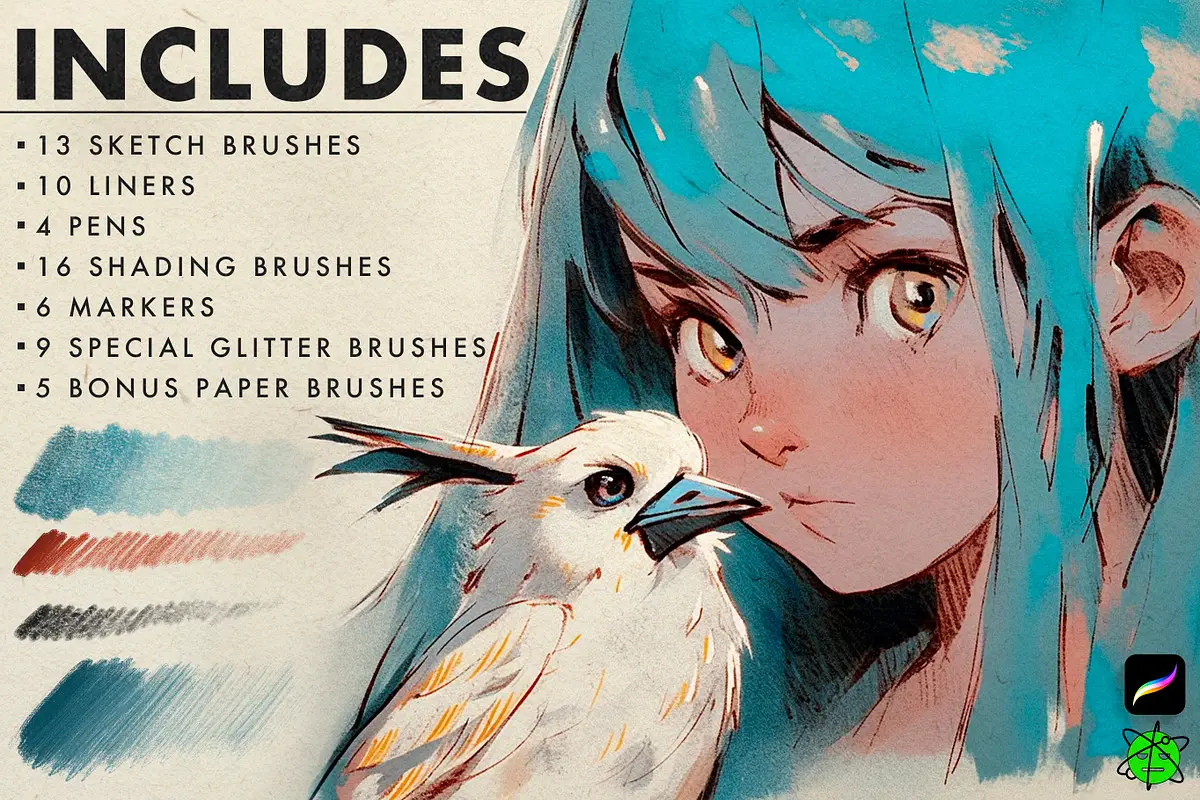 58 Procreate Brushes For Every Day Free Download
