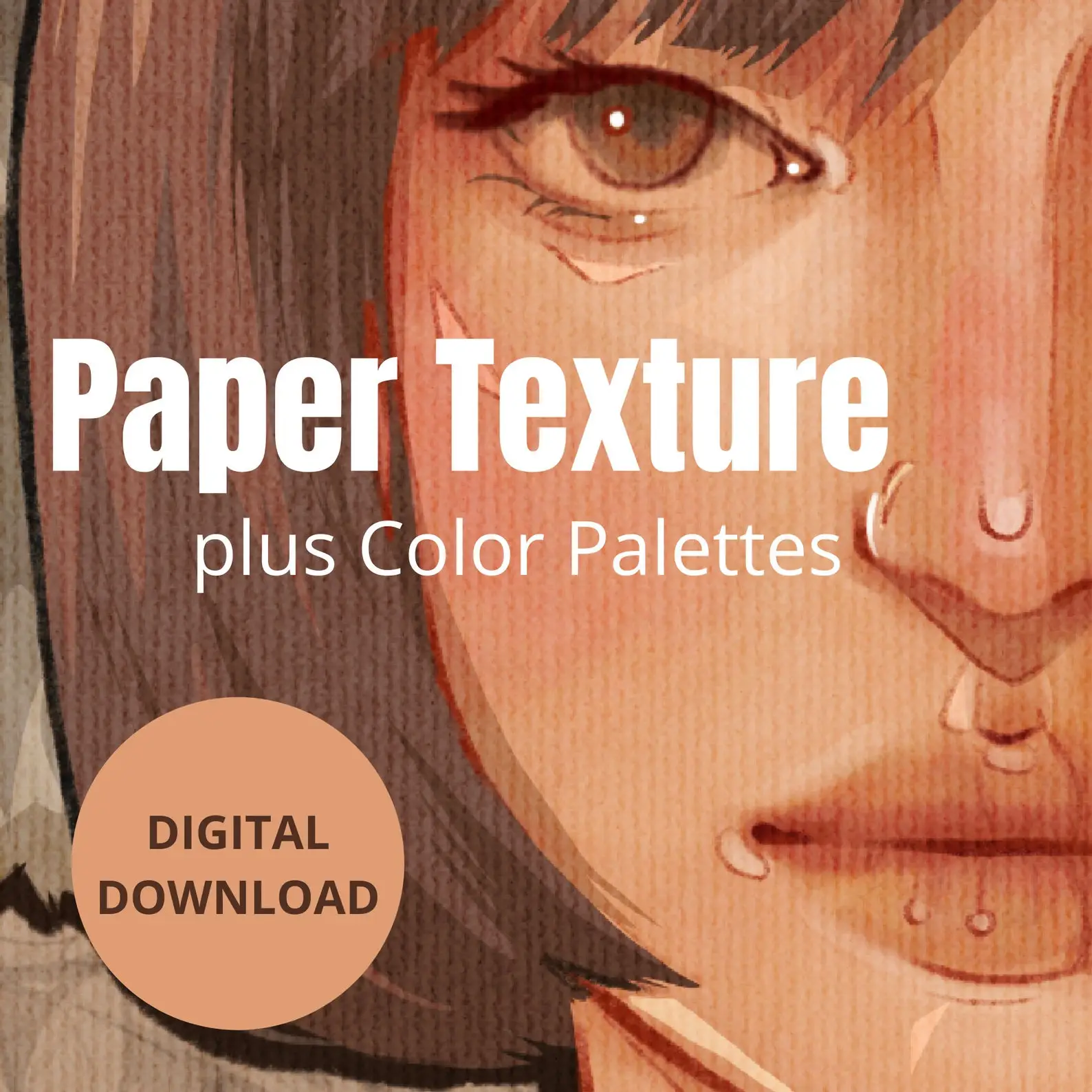 7 PNG overlays Paper texture for procreate - Brushes Pack