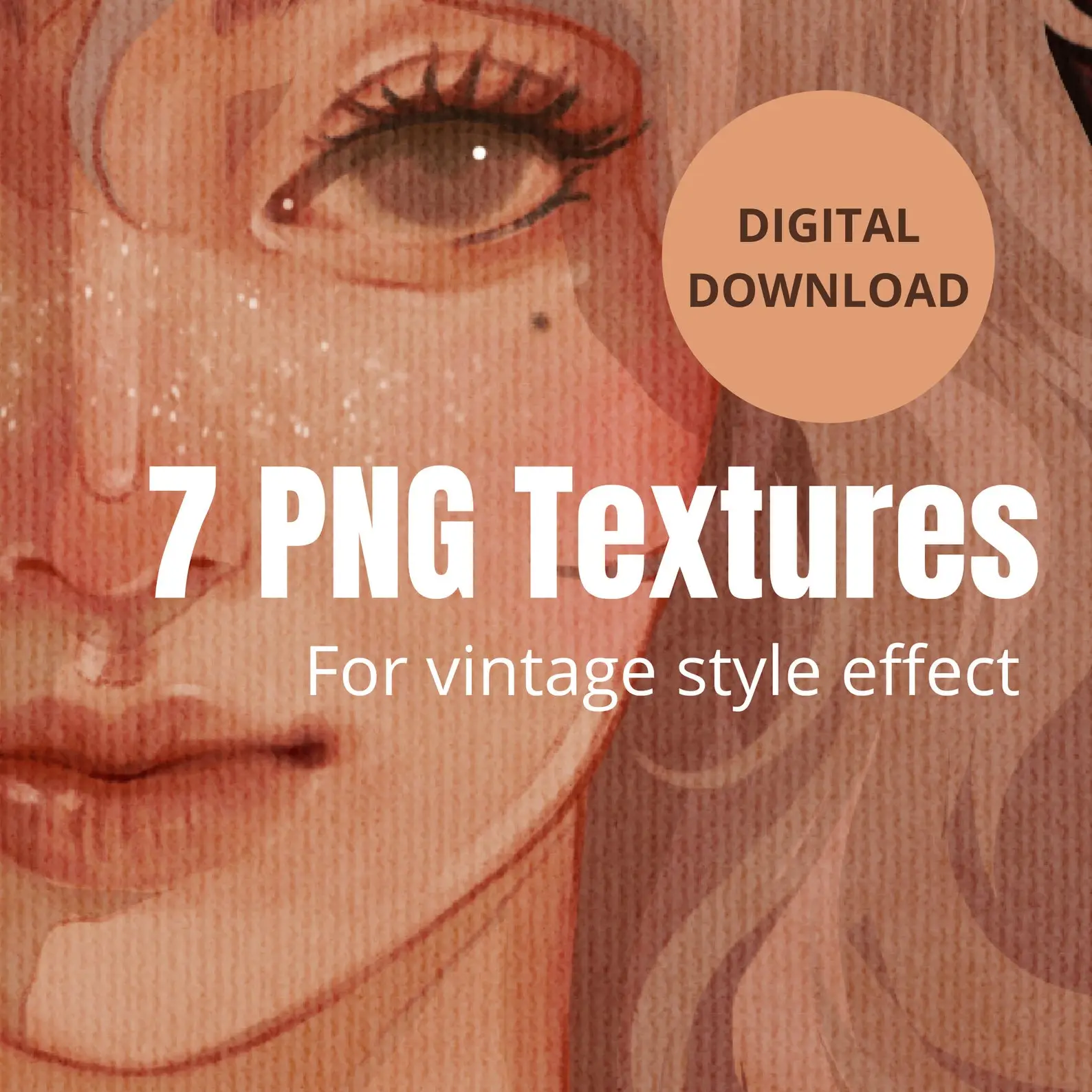 7 PNG overlays Paper texture for procreate - Brushes Pack