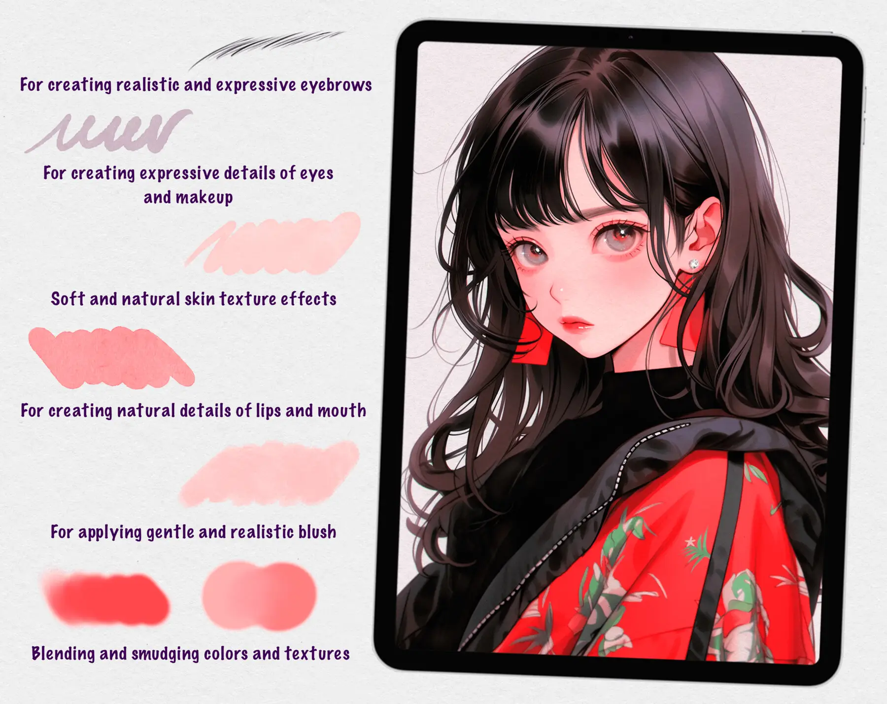 Aesthetic Character Drawing Brushes for Procreate - Brushes Pack