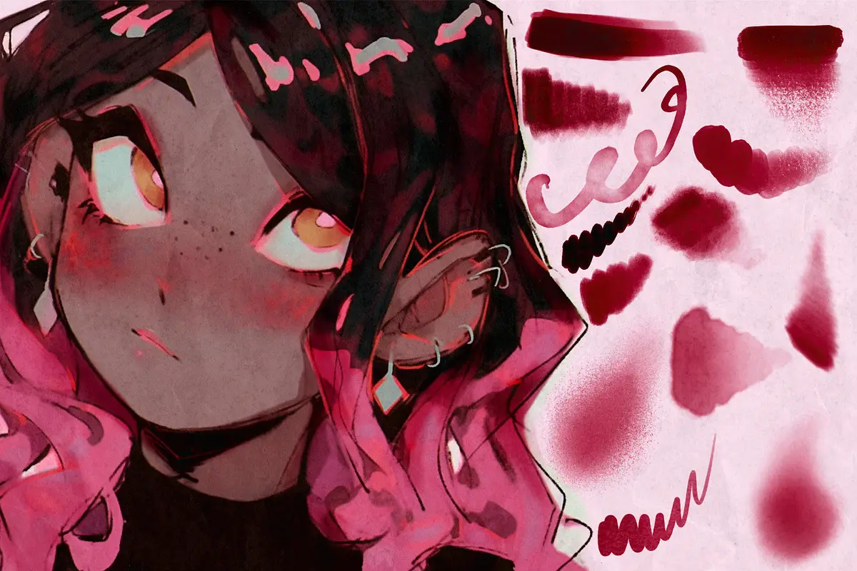 Anime Soft Style Procreate Brushes - Brushes Pack