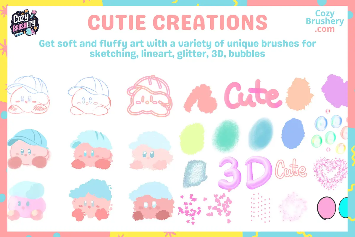 Cutest Procreate Brushes ever made - Free Download
