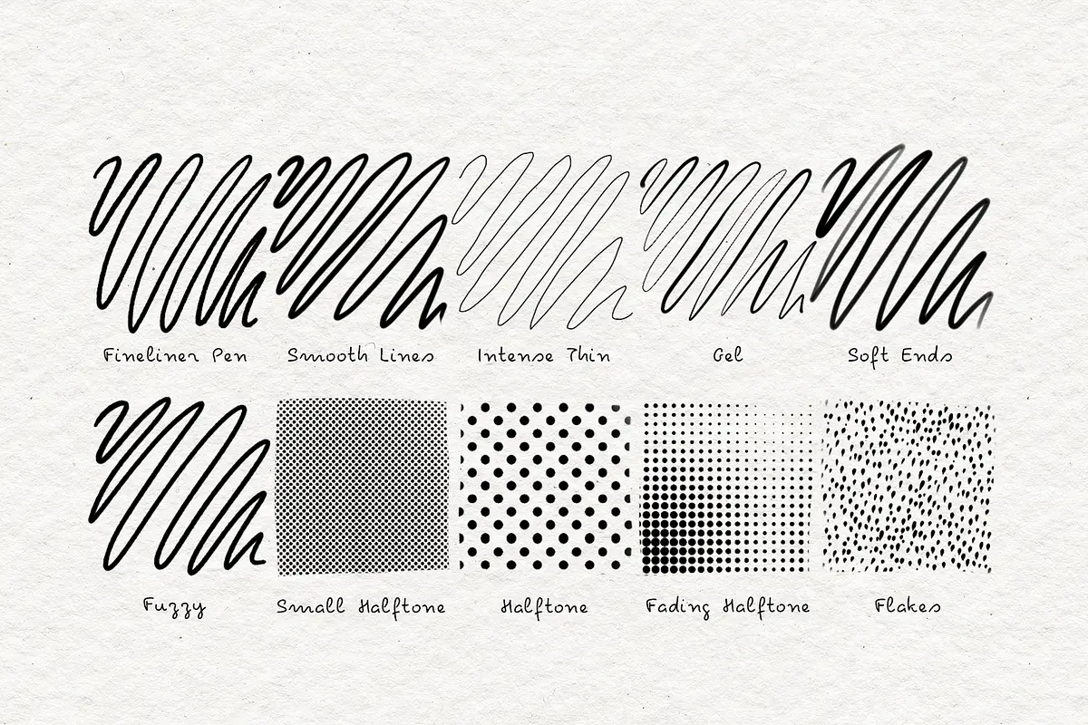 Fine Line Pencils for Procreate Free Download