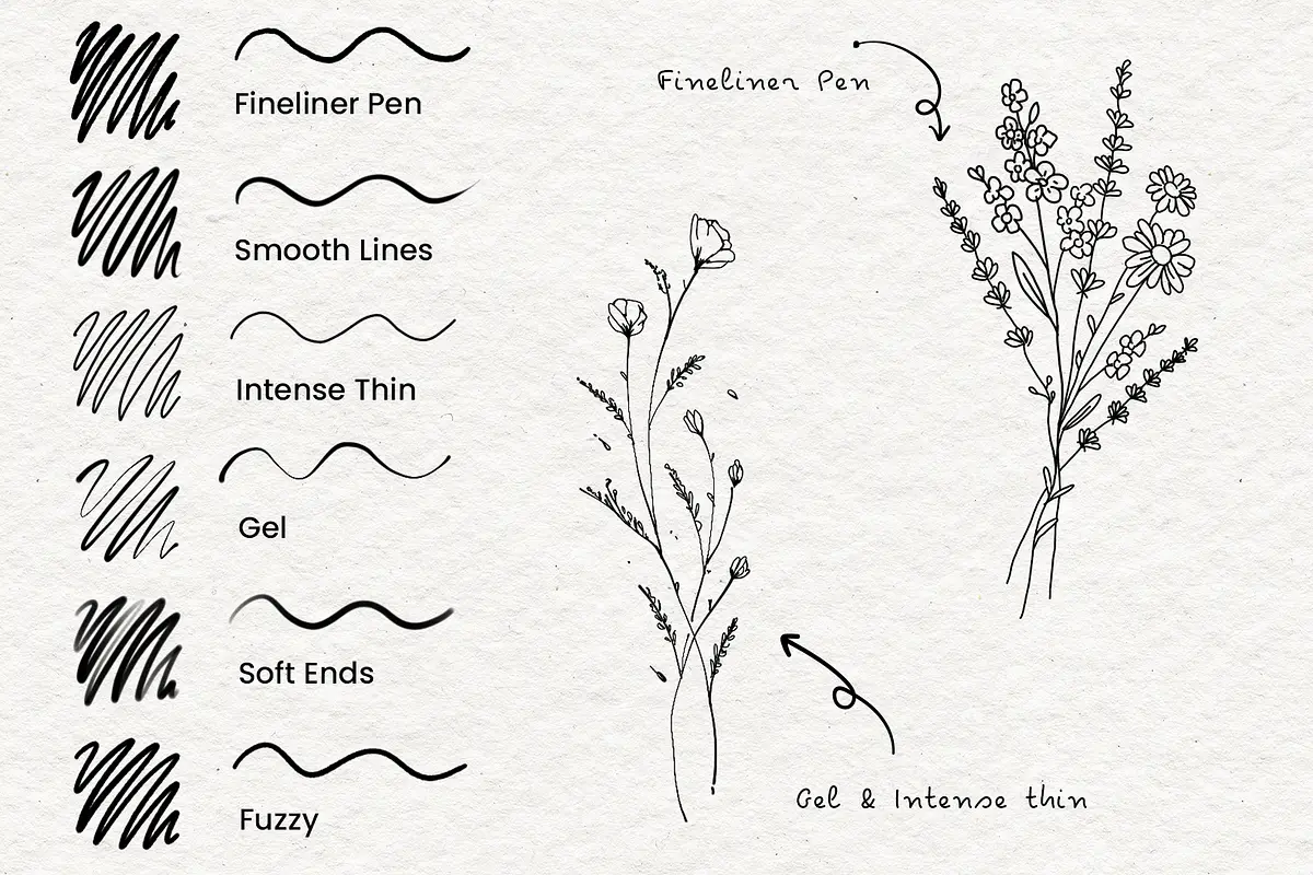 Fine Line Pencils for Procreate Free Download