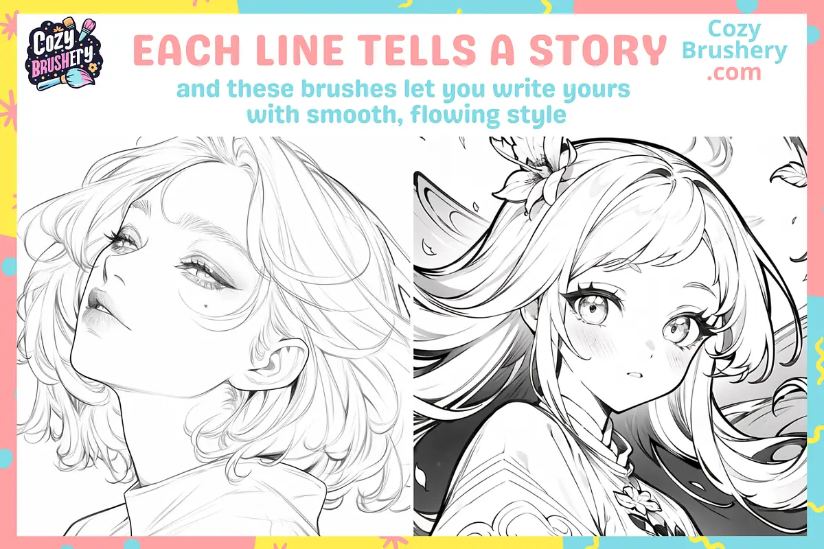 Procreate Anime Lineart Brushes Free Download