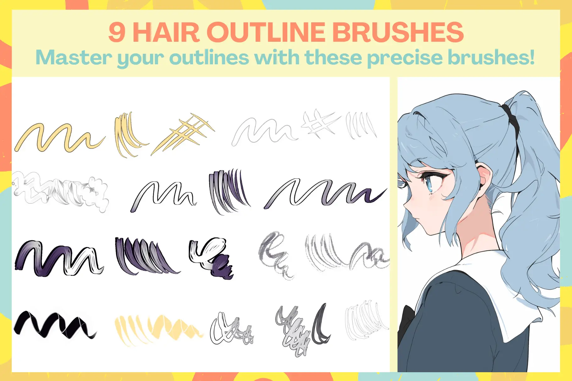 Procreate Anime Essential Brushes Free Download