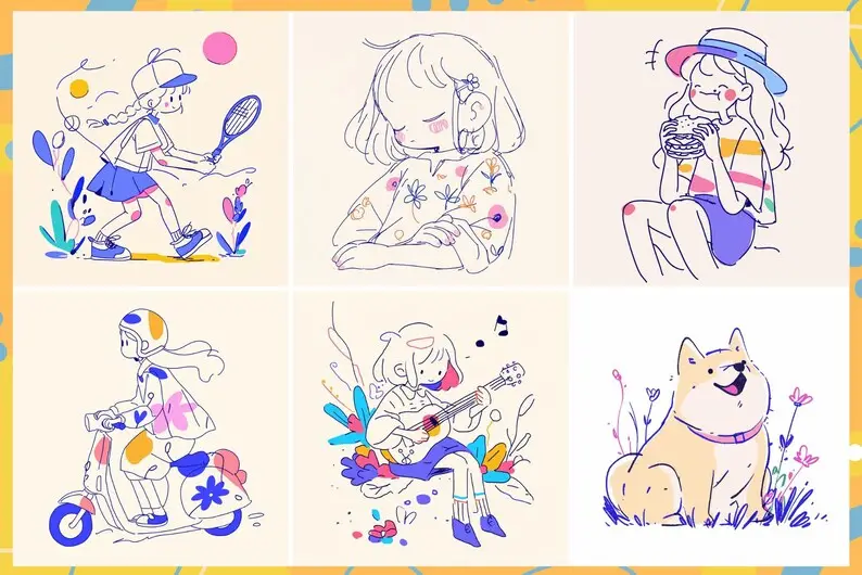 Procreate Brushes - Pencil Doodle Pack Free Download