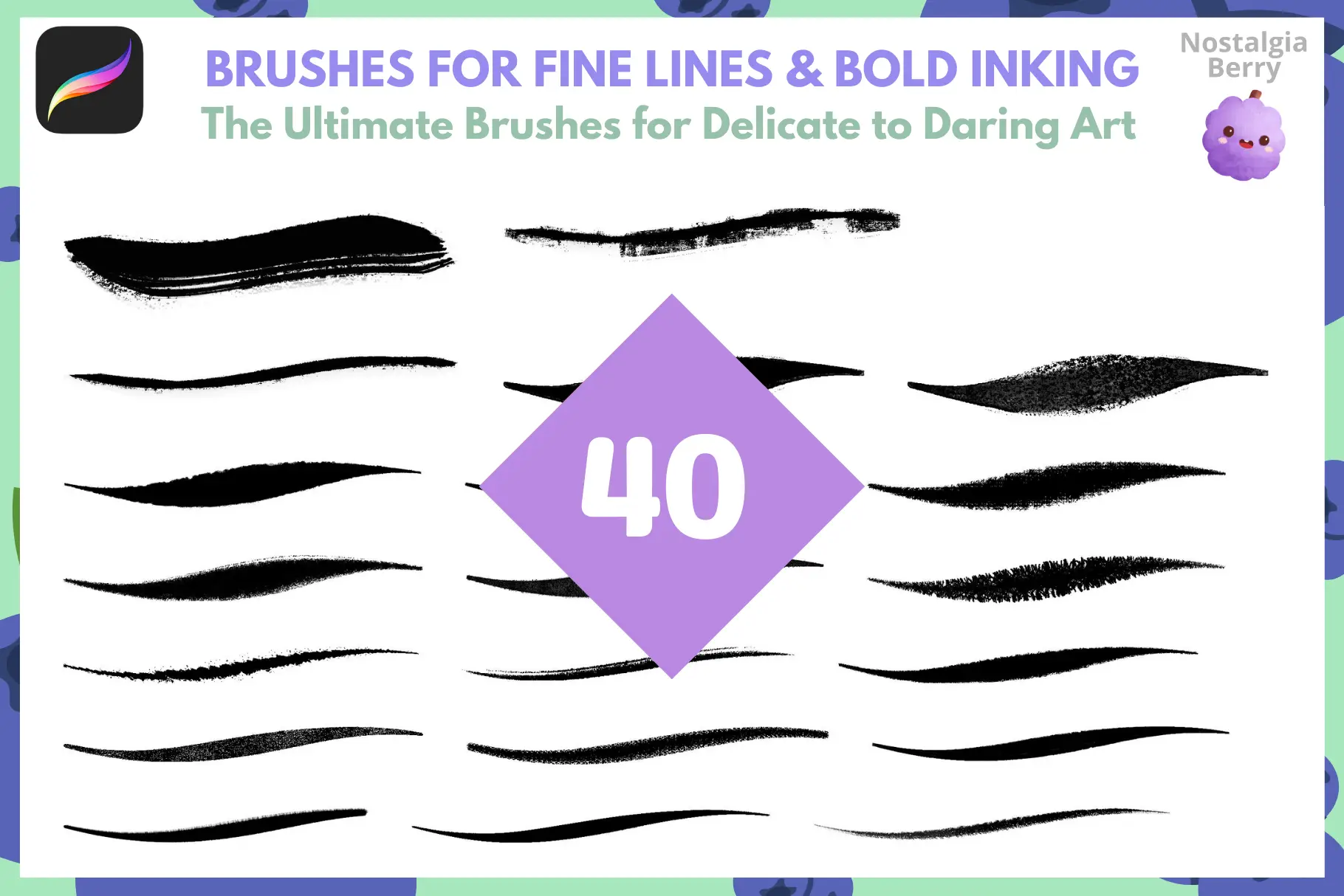 Procreate Brushes - Sketchy Oily Lineart Collection By Cozy Brushery