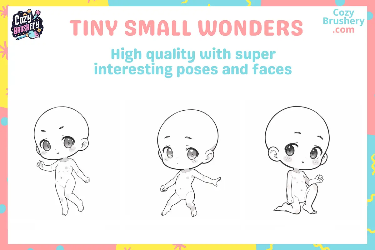 Procreate Chibi Body Stamps - Brushes Pack