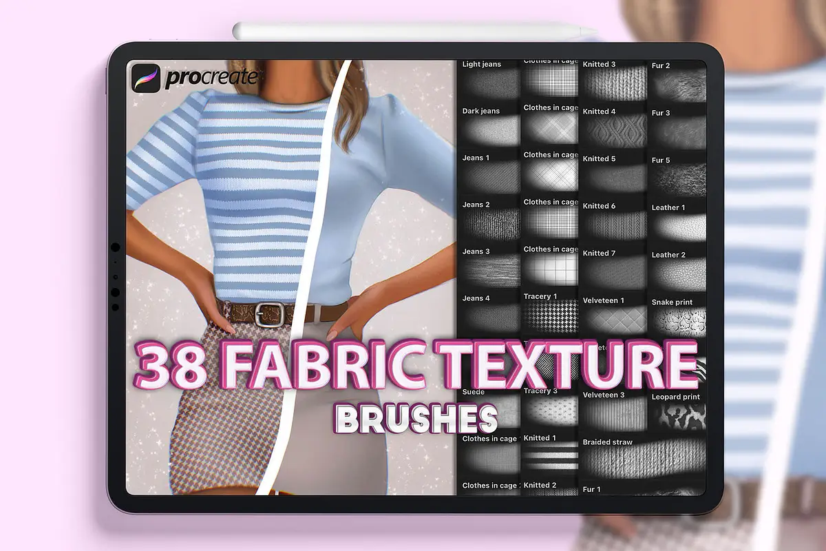 Procreate fabric texture brushes - Brushes Pack