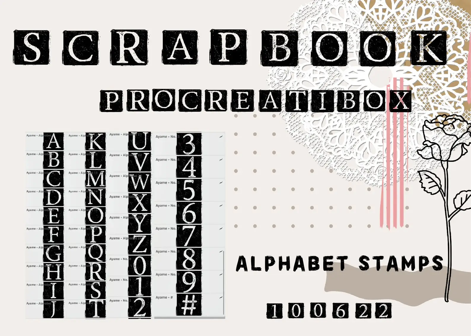 Scrapbook & planner procreate stamp Free Download