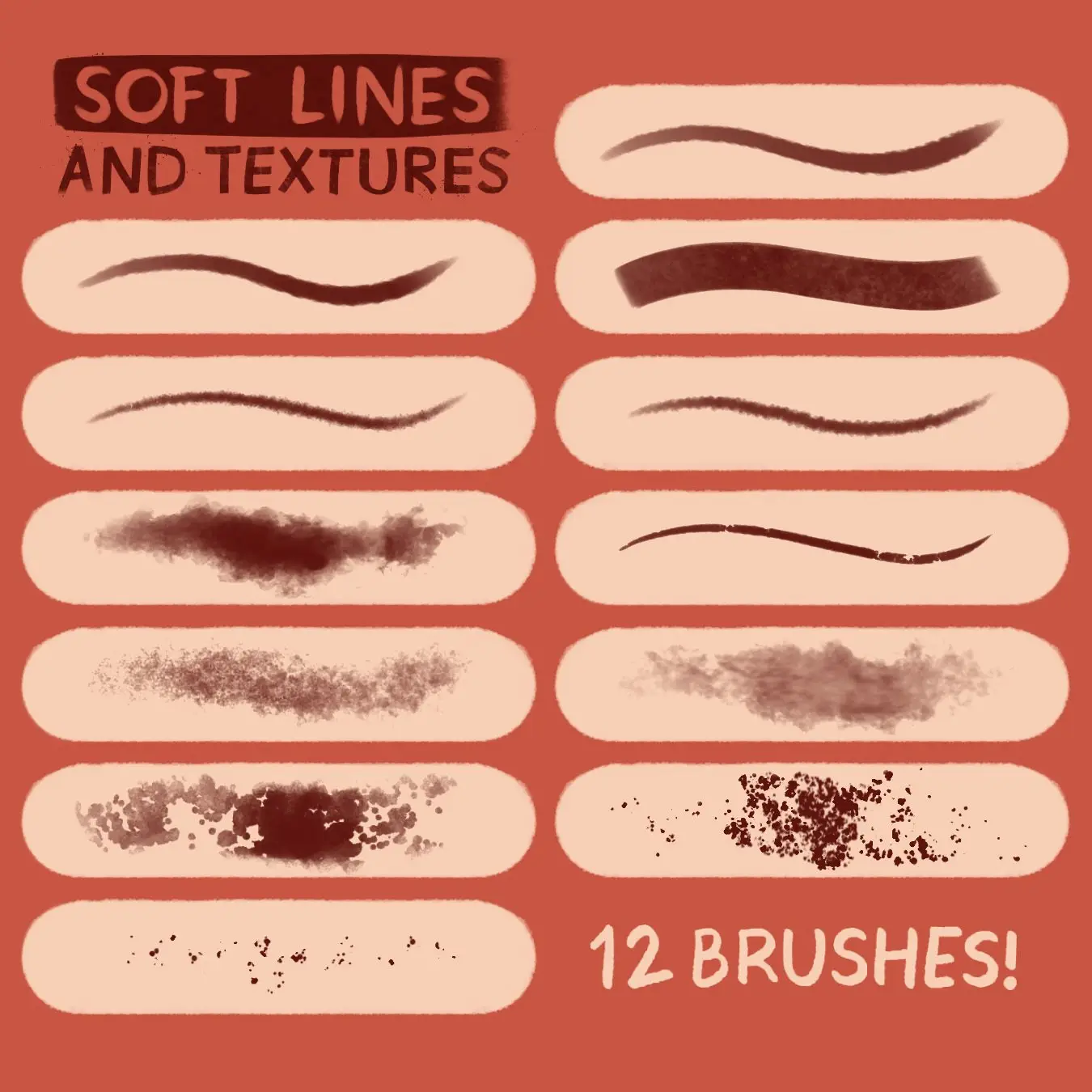 Soft Lines and Textures Brush Pack procreate Free Download