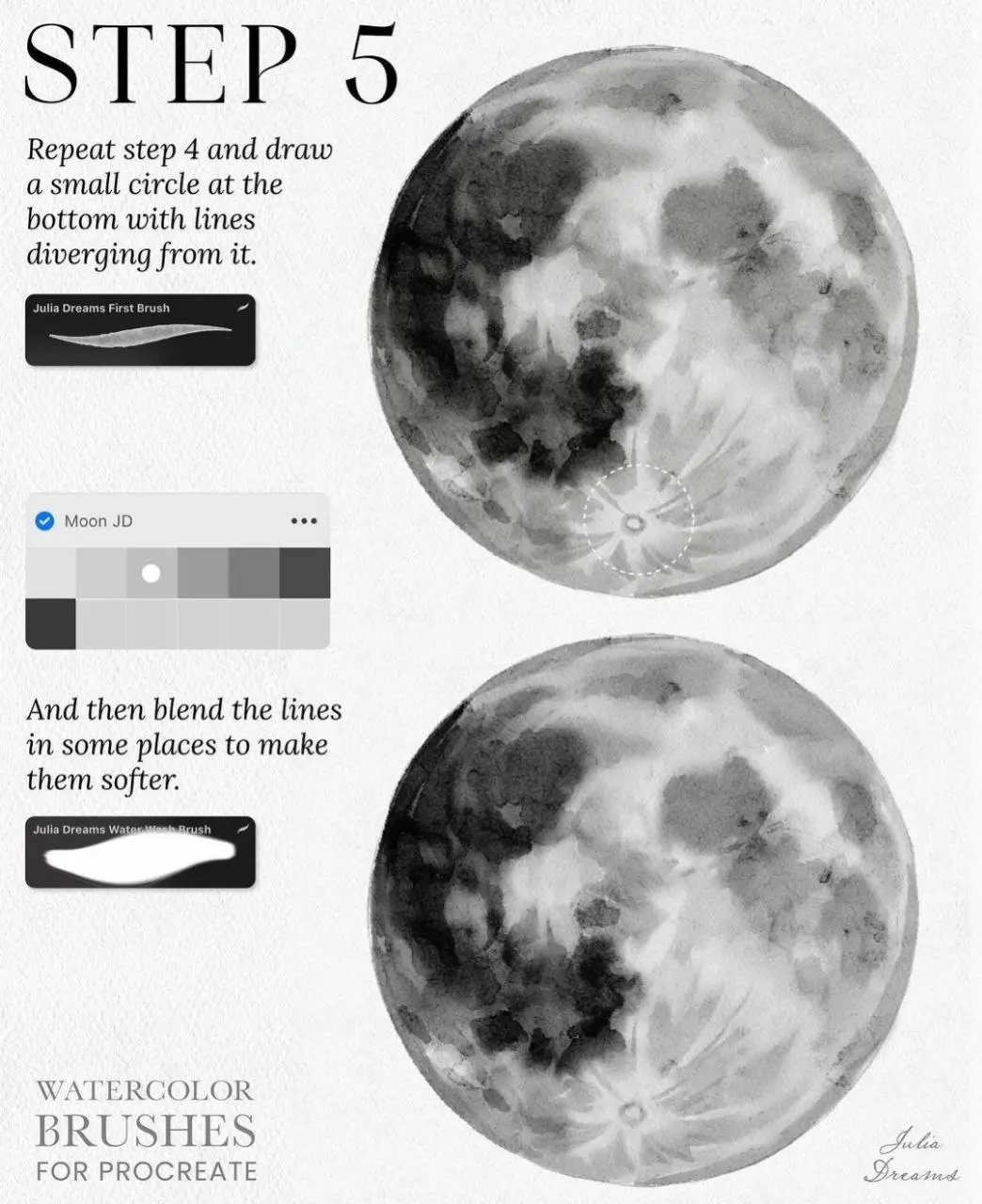 Step by step drawing moon for procreate Free Download